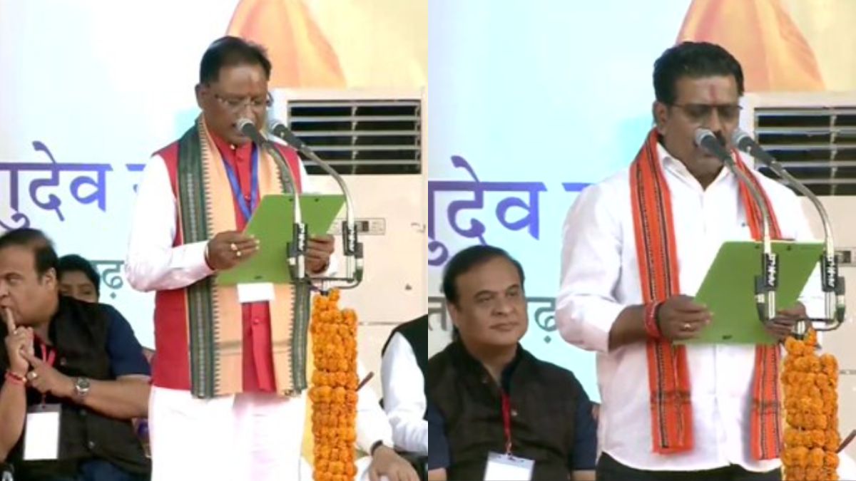 Vishnu Deo Sai Takes Oath As New Chhattisgarh CM; Arun Sao And Vijay Sharma As His Deputies